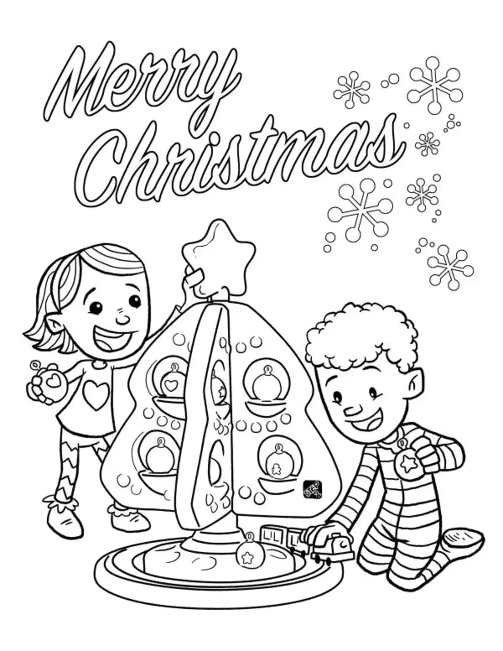 Free Christmas Coloring Page Download – Step2