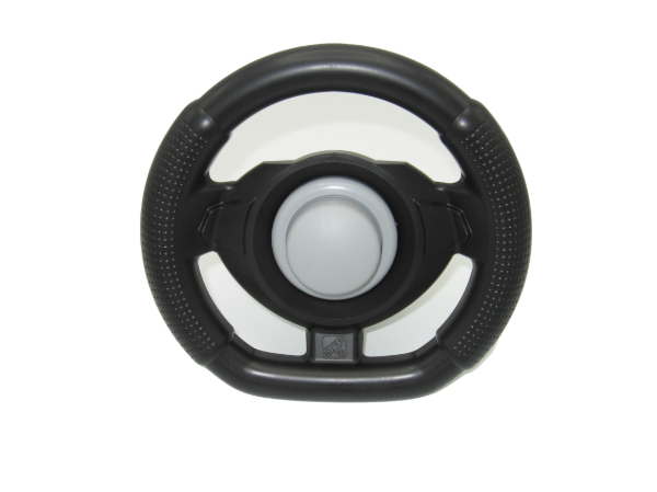 (AC) SPORT STEERING WHEEL ASSY BLACK/W SILVER HORN – Step2